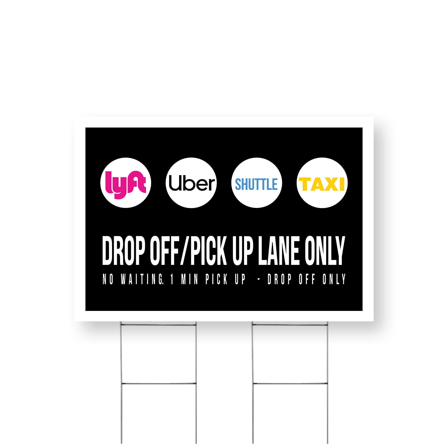 Drop Off Pick Up Lane Only Yard Sign 24 Inch x 36 Inch Double Sided ...