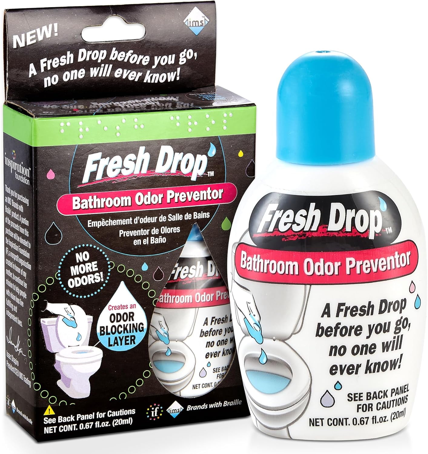 Drop Poop Odor Eliminator, Toilet Odor Eliminator, One Drop Toilet ...