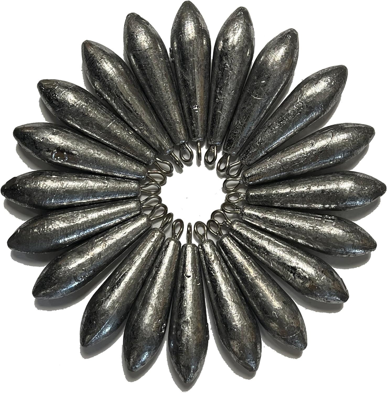 Drop Shot, Long Casting Fishing Inline Trolling Torpedo Lead Sinker ...