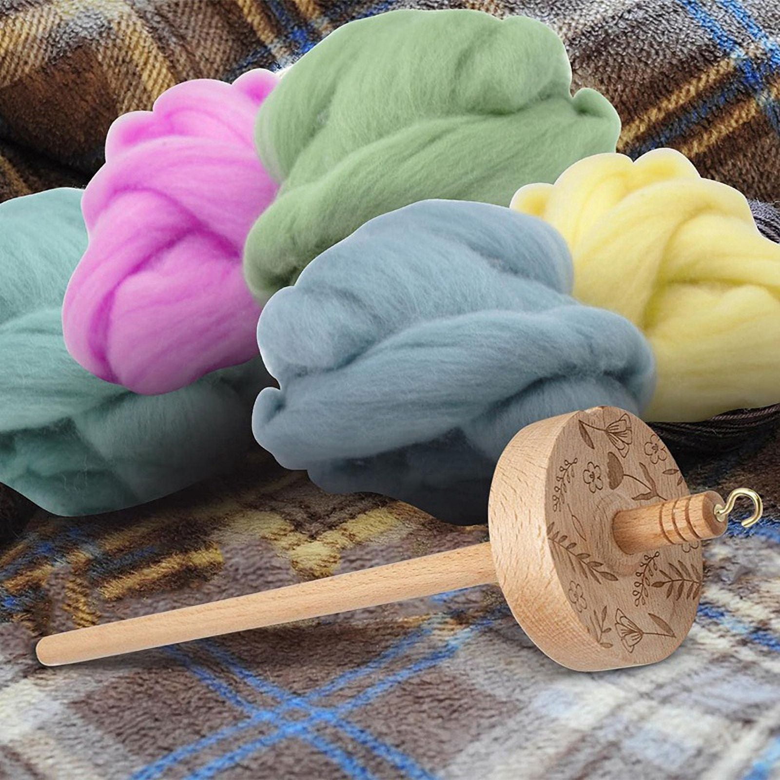 Drop Spindle Yarn Tool,Wooden Hardwood Spinner Wheel for Beginners ...