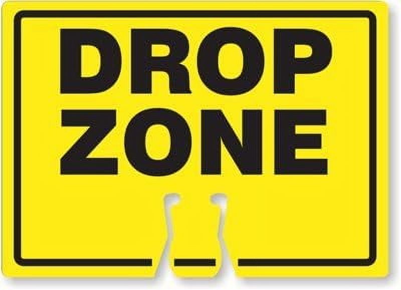 "Drop Zone" Warning Sign | 10" x 14" Plastic, Made in USA - Walmart.com