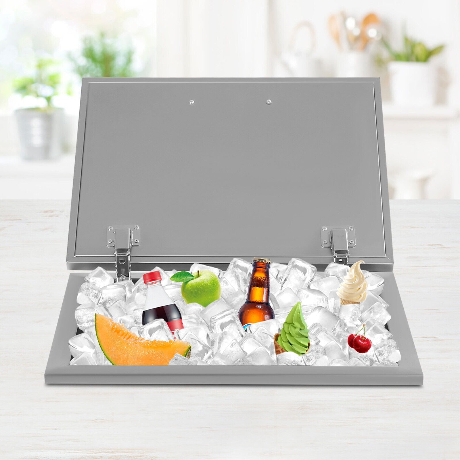 Drop-in Ice Chest 20''Lx16''Wx13''H BBQ Island Drop in Ice Chest/Cooler ...