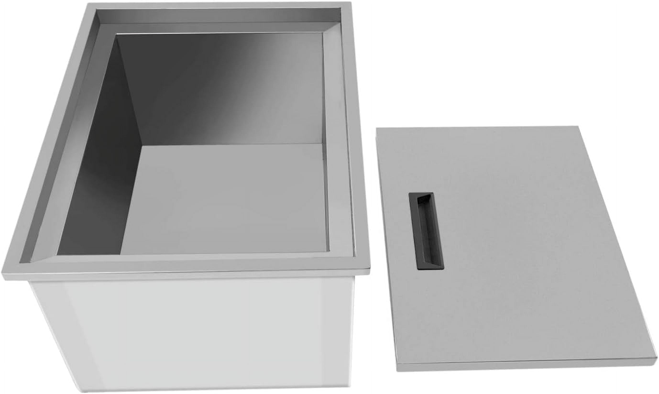 Drop in Ice Chest 22 x 17 x 12 Inch Ice Bin Stainless Steel Ice Cooler ...