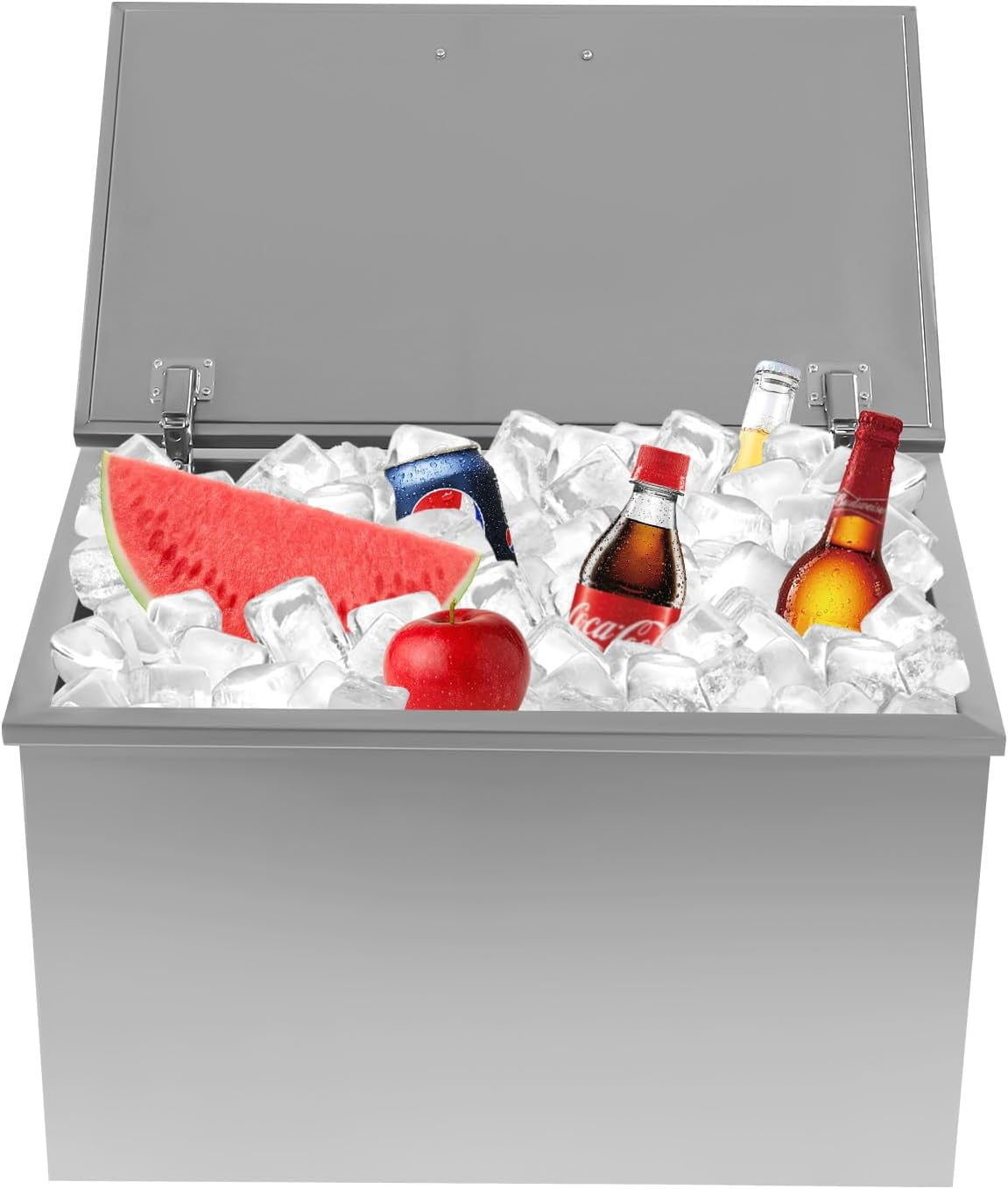 Drop in Ice Chest Drop in Cooler Stainless Steel with Sliding Cover Bar ...