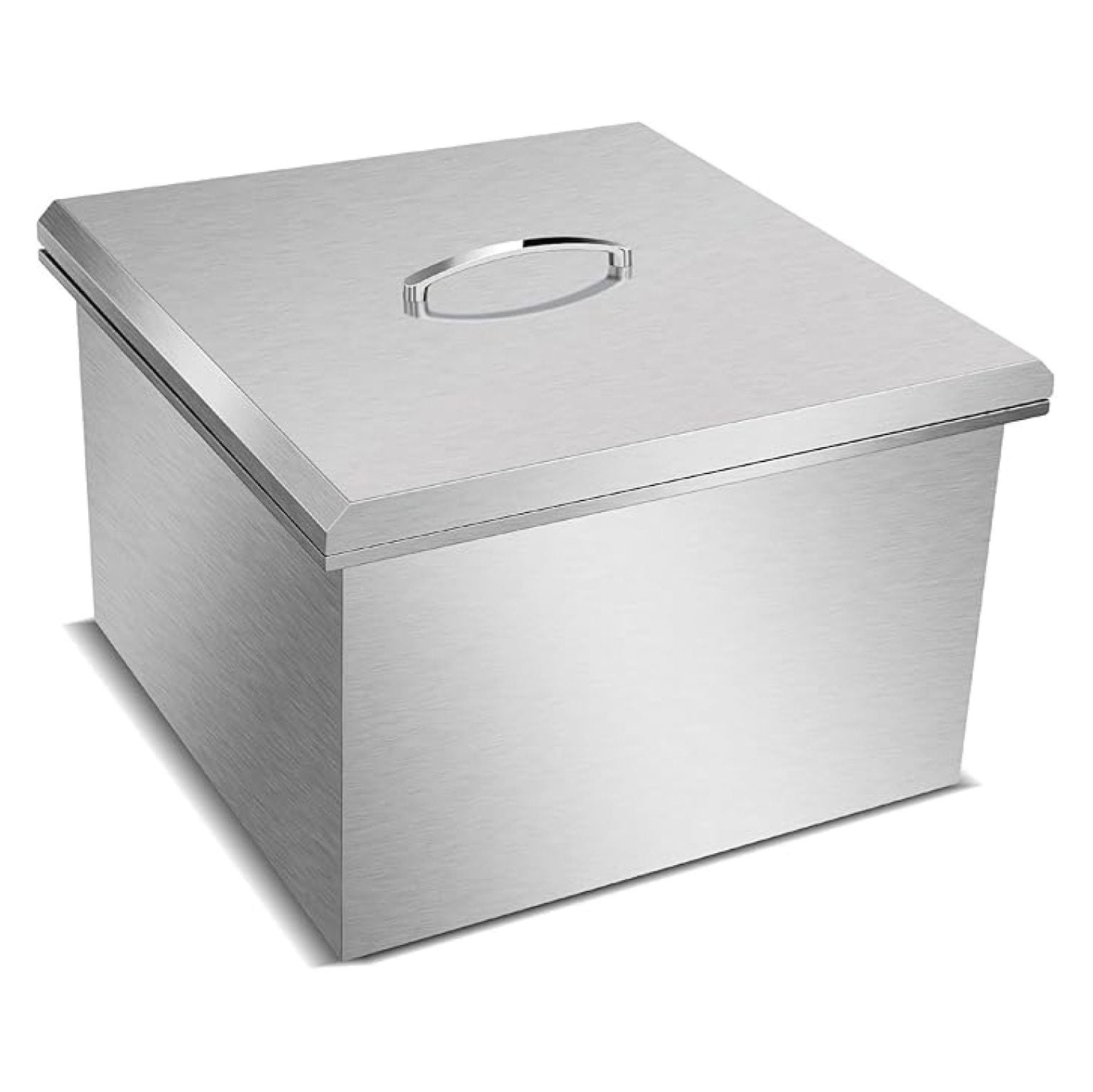 Drop in Ice Chest, Stainless Steel Ice Bin with Hinged Cover, Outdoor ...
