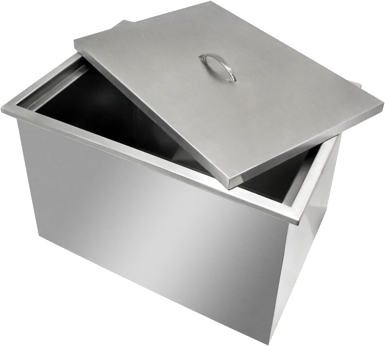 Drop-in Ice Chest, Stainless Steel Ice Cooler with Removable Cover ...