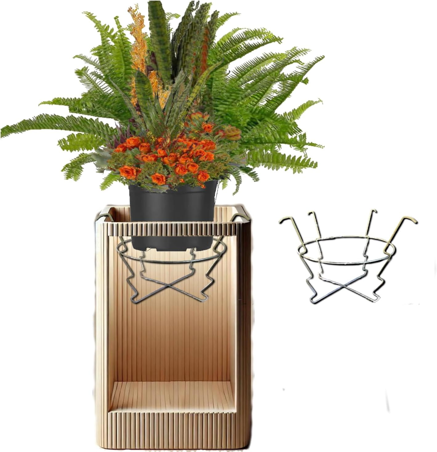 DropNplanter Premium Planter Insert, Drop N Spring, Any Height, Square ...