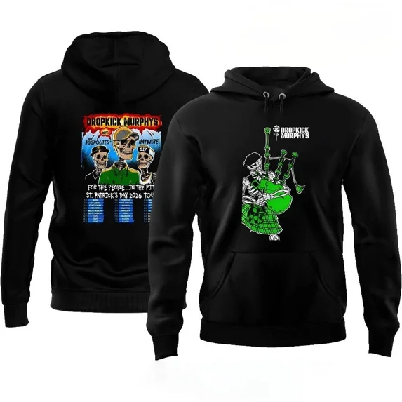Dropkick Murphys 2026 Tour Two Sided Unisex Hoodie, Dropkick Murphys ...
