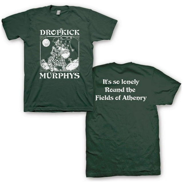 Dropkick Murphys Men's Skelly Piper T-Shirt Hunter Green XX-Large ...