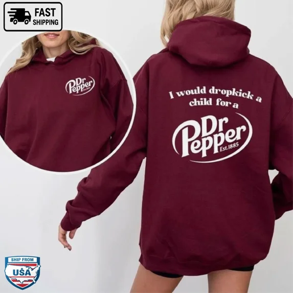 Dropkick Pepper Hoodie Funny Dr Pepper Parody Gift For Soda Fans ...