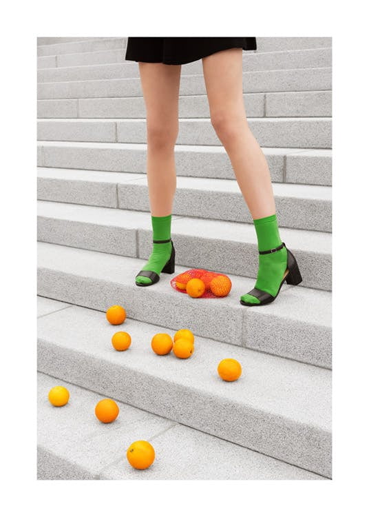 Dropped Oranges Print Wall Art, Modern Wall Decor For Living Room ...