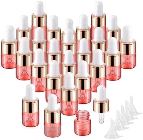 Dropper Bottle,1 ML Droppers for Oils,Perfume Bottles with 5 Funnels,25 ...