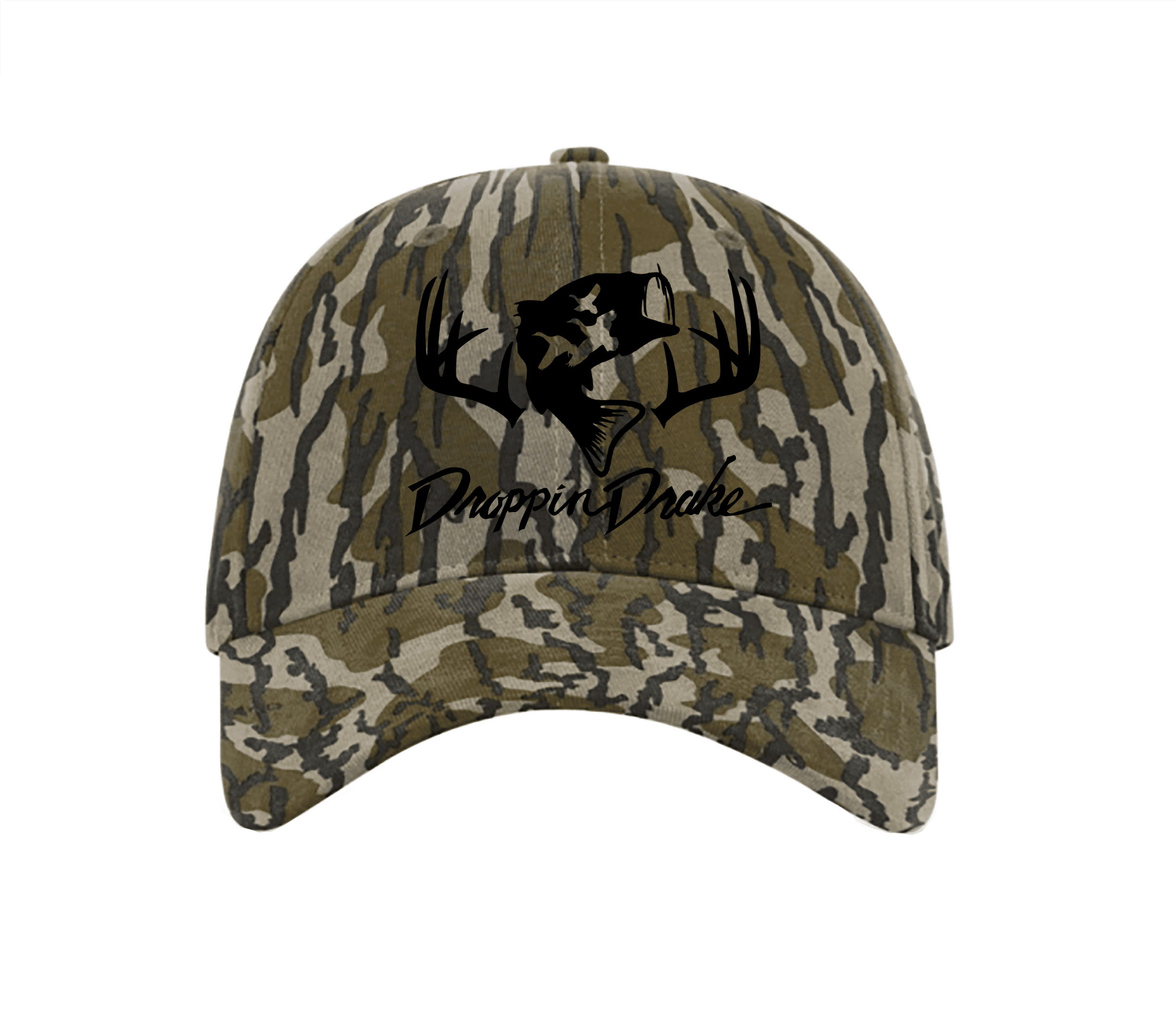 Droppin Drake Deer Hunting Fishing Ducks Casual Twill Camo Strapback ...