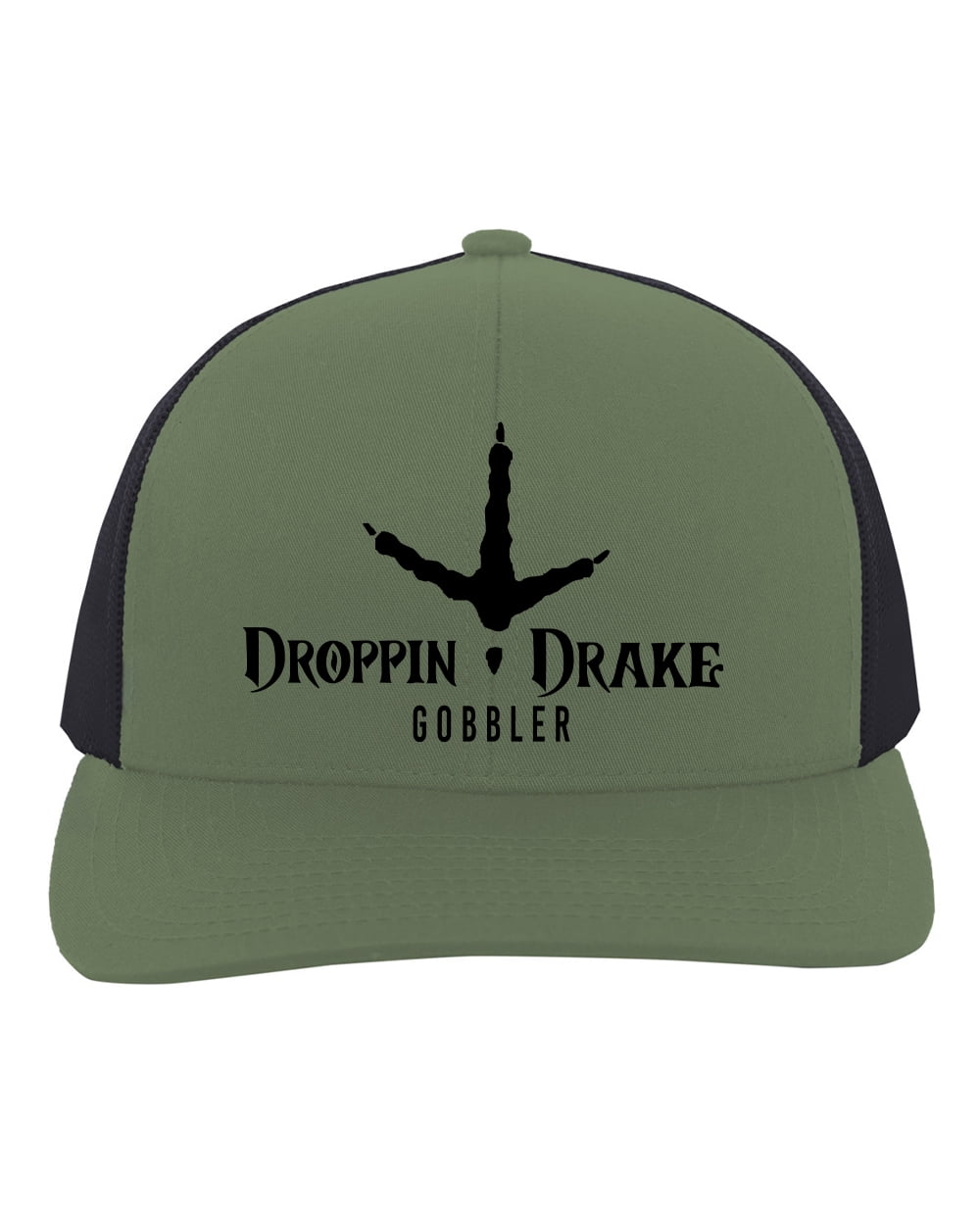Droppin Drake Gobbler Turkey Track Embroidered Snapback Trucker Hat ...