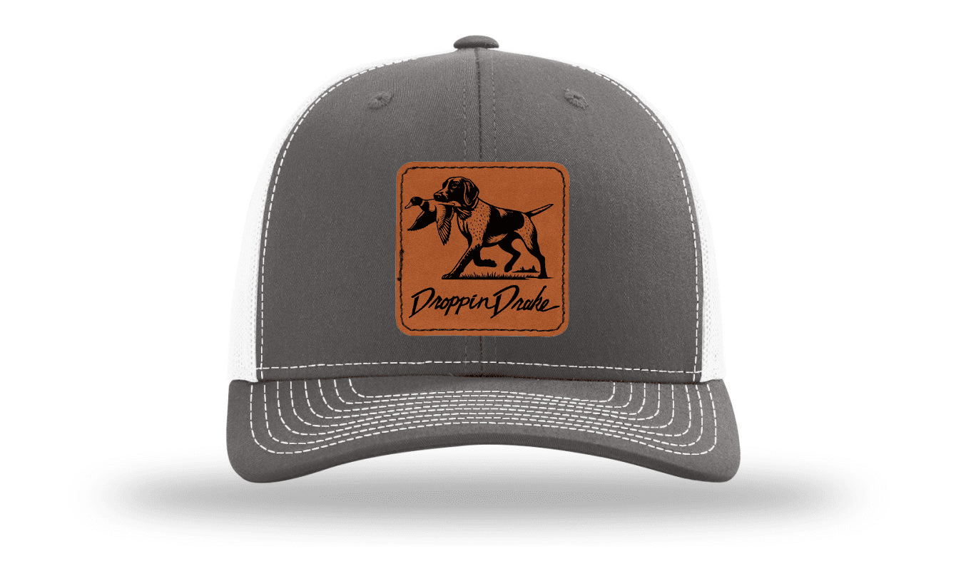 Droppin Drake Hunting Hat Duck Dog Duck Hunting Engraved Leather Patch ...