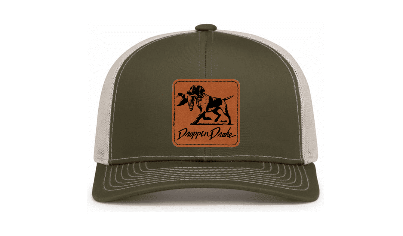 Droppin Drake Hunting Hat Duck Dog Duck Hunting Engraved Leather Patch ...