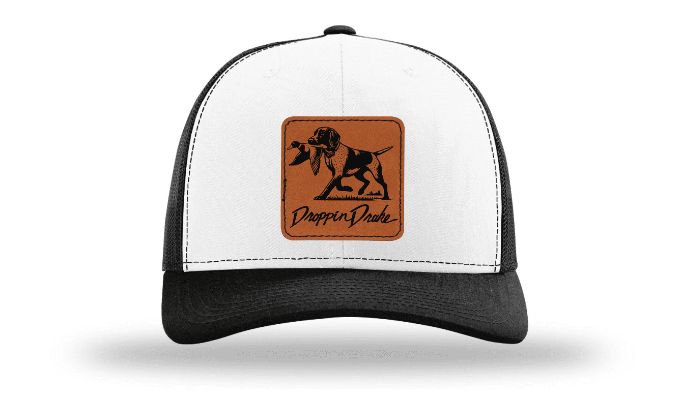 Droppin Drake Hunting Hat Duck Dog Duck Hunting Engraved Leather Patch ...