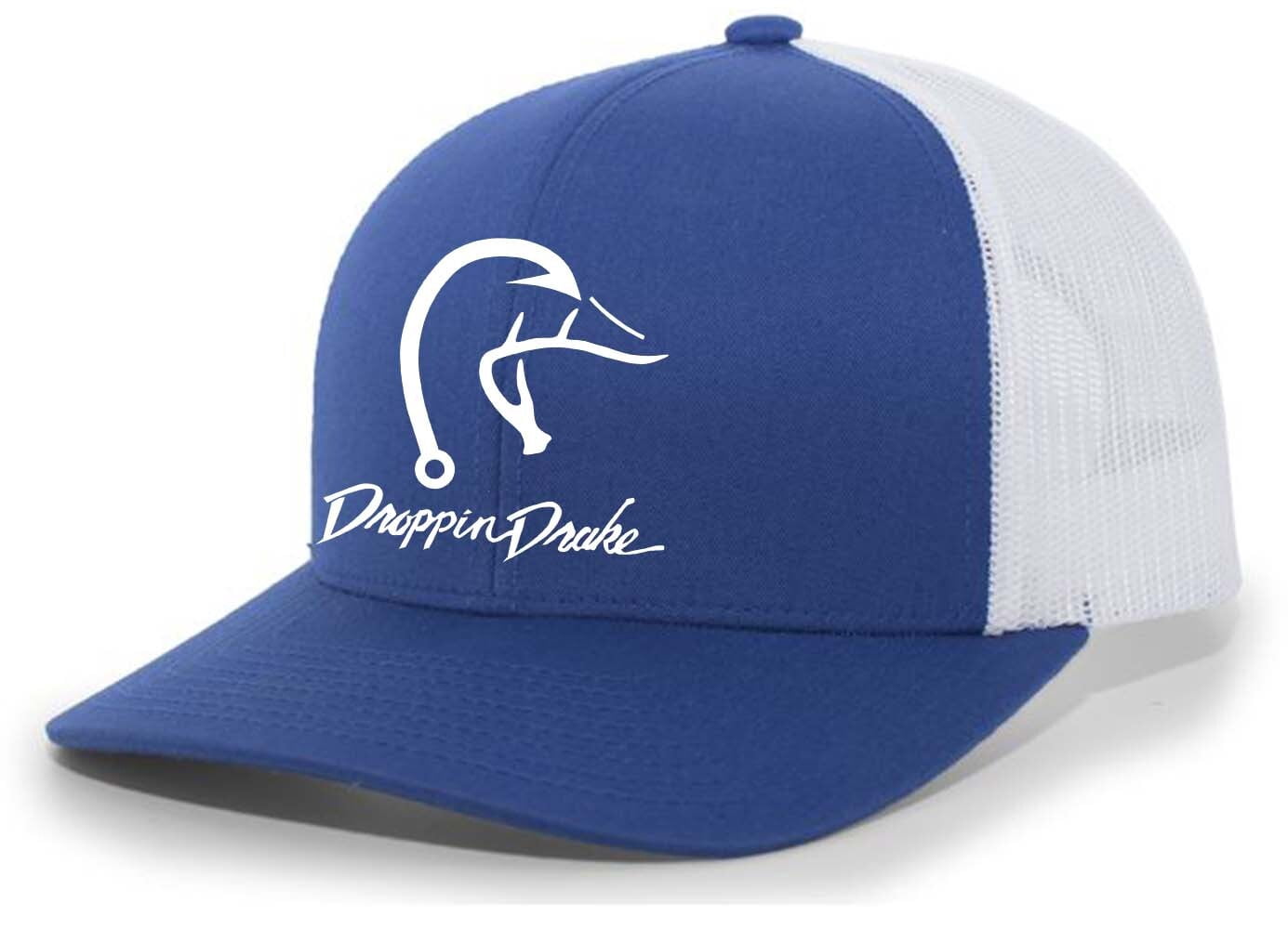 Droppin Drake Hunting Hat Duck Fishing Hook Embroidered Mens Mesh Back ...