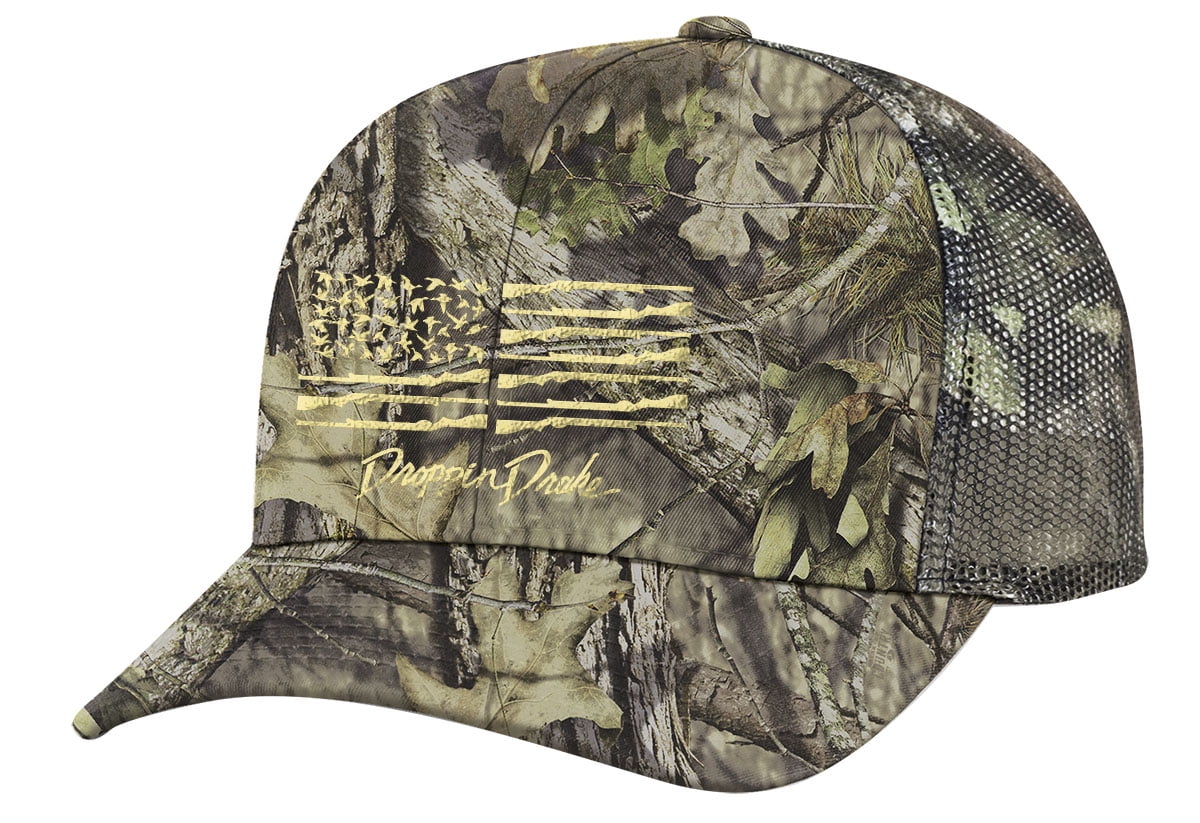 Droppin Drake Southern Apparel Co American Duck Gun Flag Trucker Mesh ...