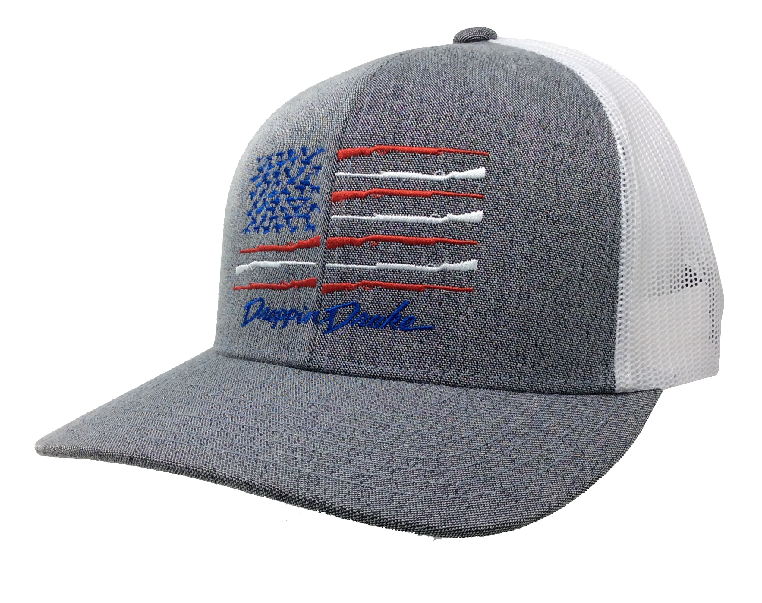 Droppin Drake Southern Apparel Co American Duck Gun Flag Trucker Mesh ...