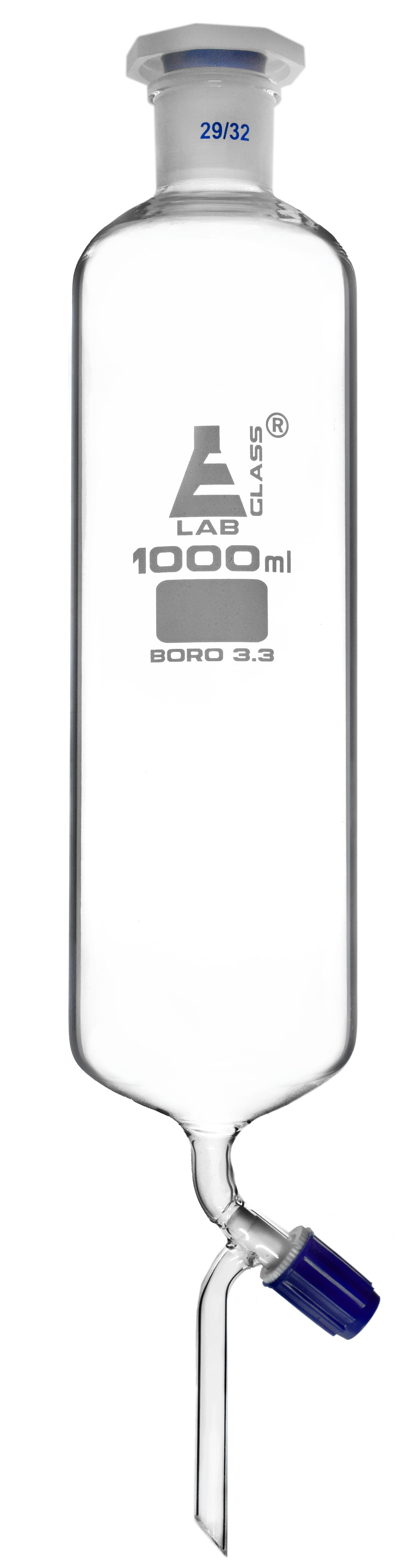 Dropping Funnel, 1000ml, Cylindrical - Socket Size 29/32 - Includes ...