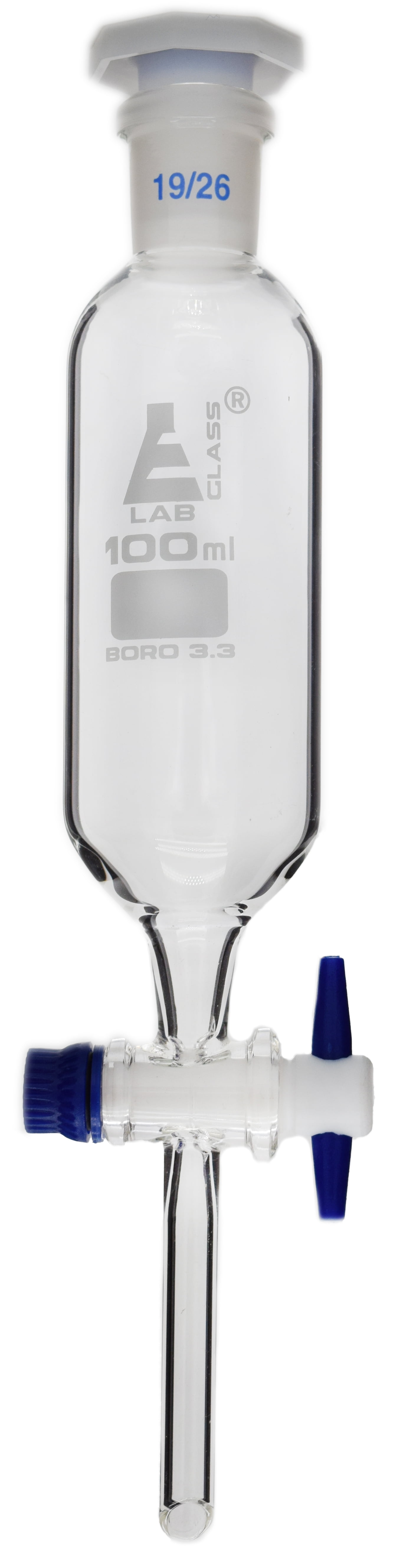 Dropping Funnel, 100ml, Cylindrical - includes Interchangeable Plastic ...