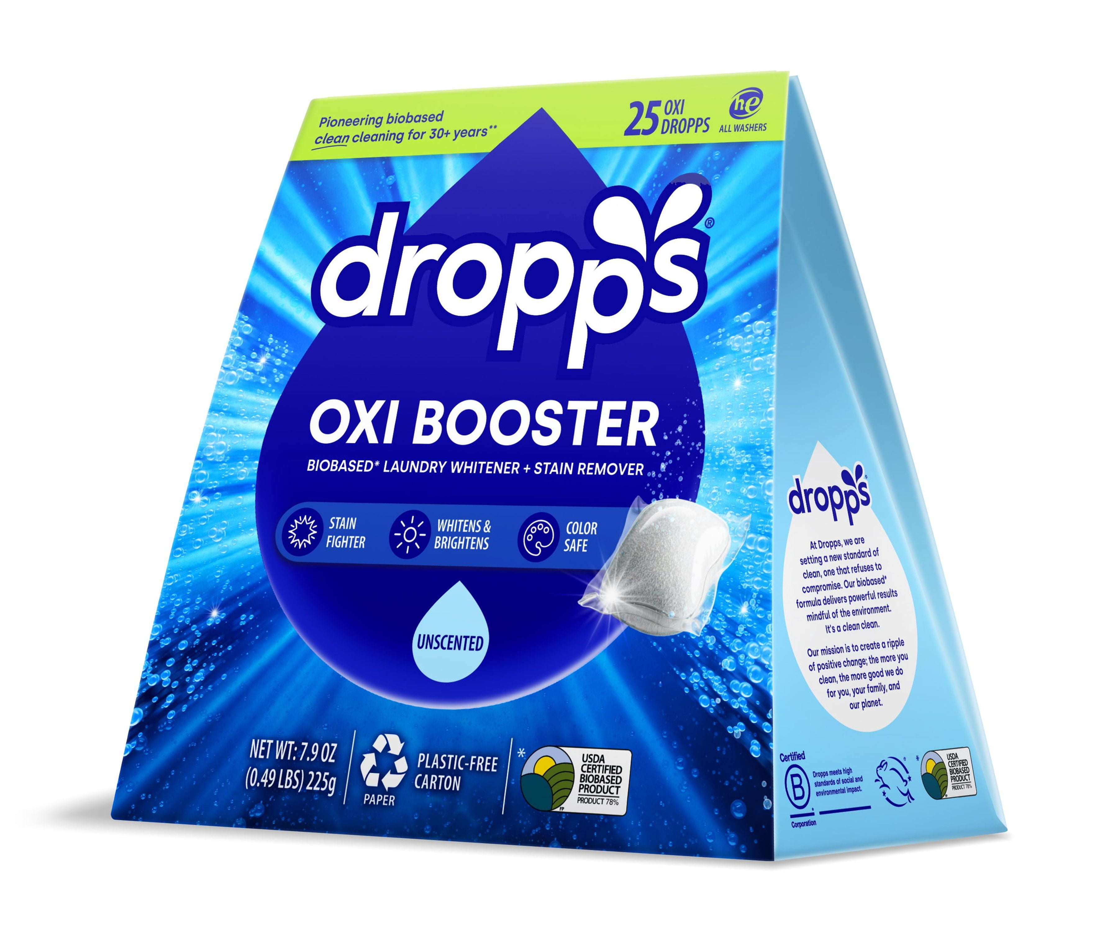 Dropps Oxi Booster Pods: Unscented | 25 Count | HE Compatible + All ...