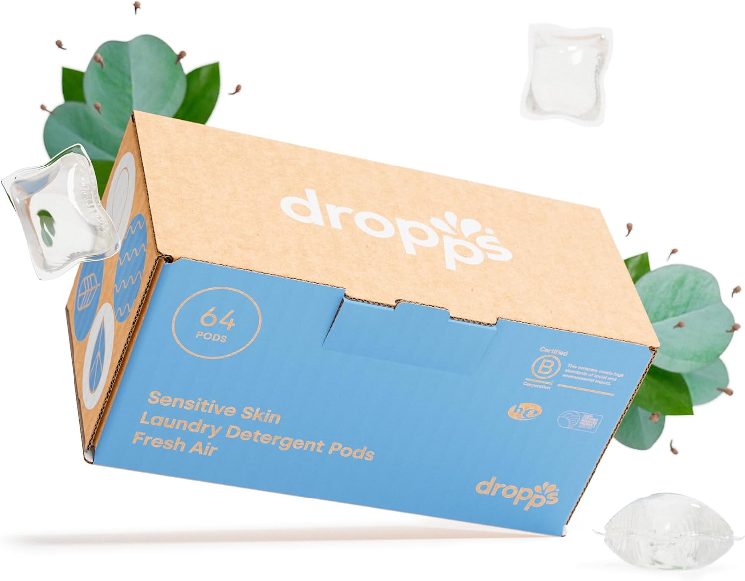 Dropps Sensitive Skin Laundry Detergent Pods: Fresh Air | 64 Count | HE ...