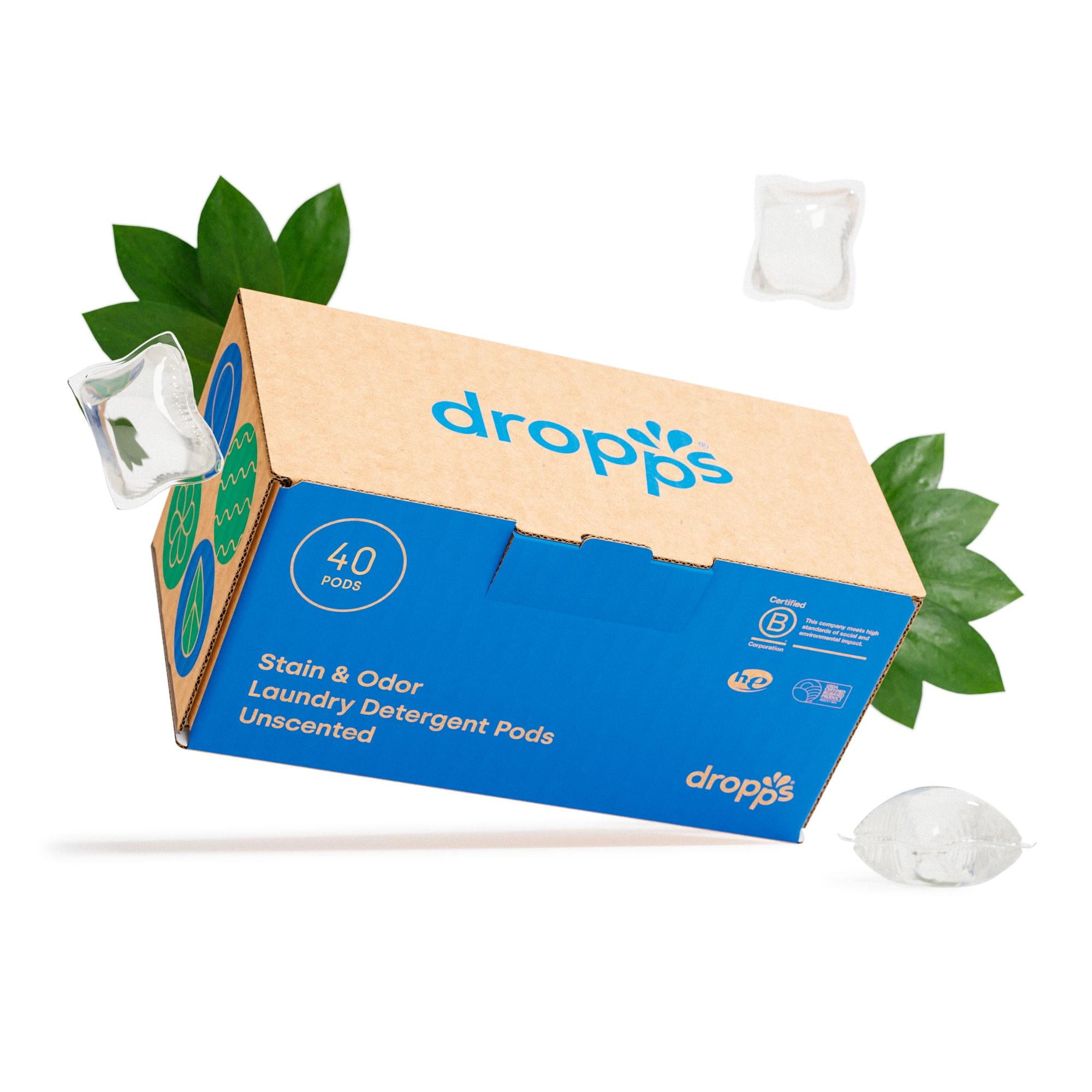 Dropps Stain & Odor Laundry Detergent Pods - Unscented - 40ct - Walmart.com