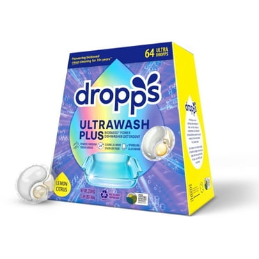 Dropps Dishwasher UltraWash Detergent Pods, Biobased, Fights Grease ...