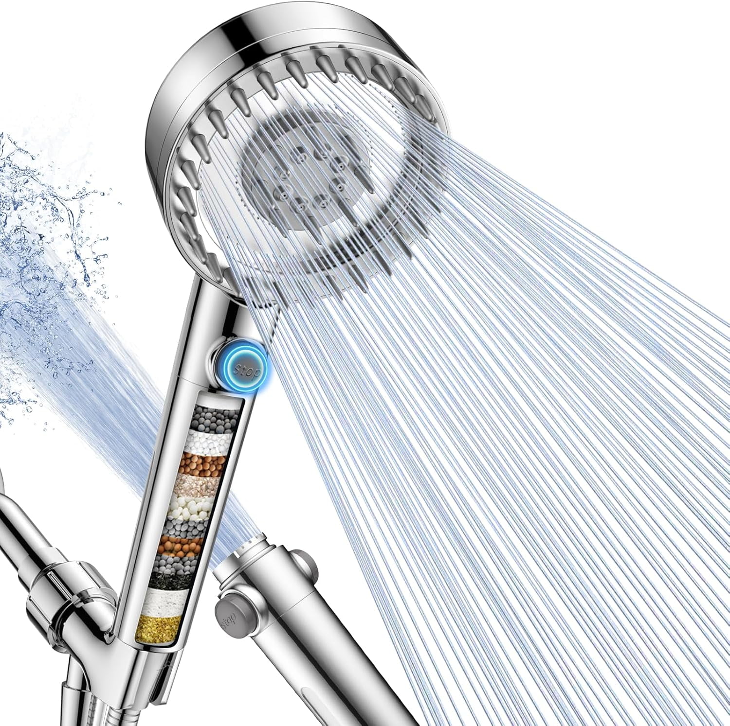 Drops Filtered Shower with Handheld, High 4 Mode Showerhead with ...