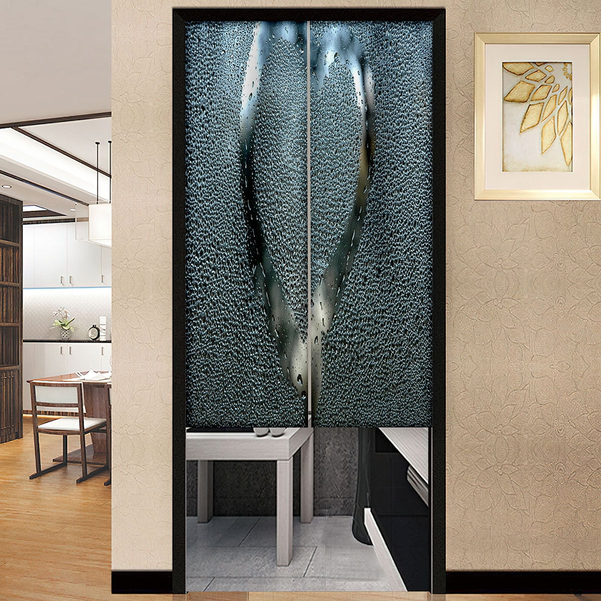 Drops Glass Door Curtain Japanese Style Kitchen Partition Drapes Studio ...