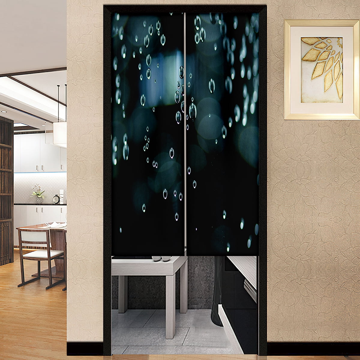 Drops Glass Door Curtain Japanese Style Kitchen Partition Drapes Studio ...