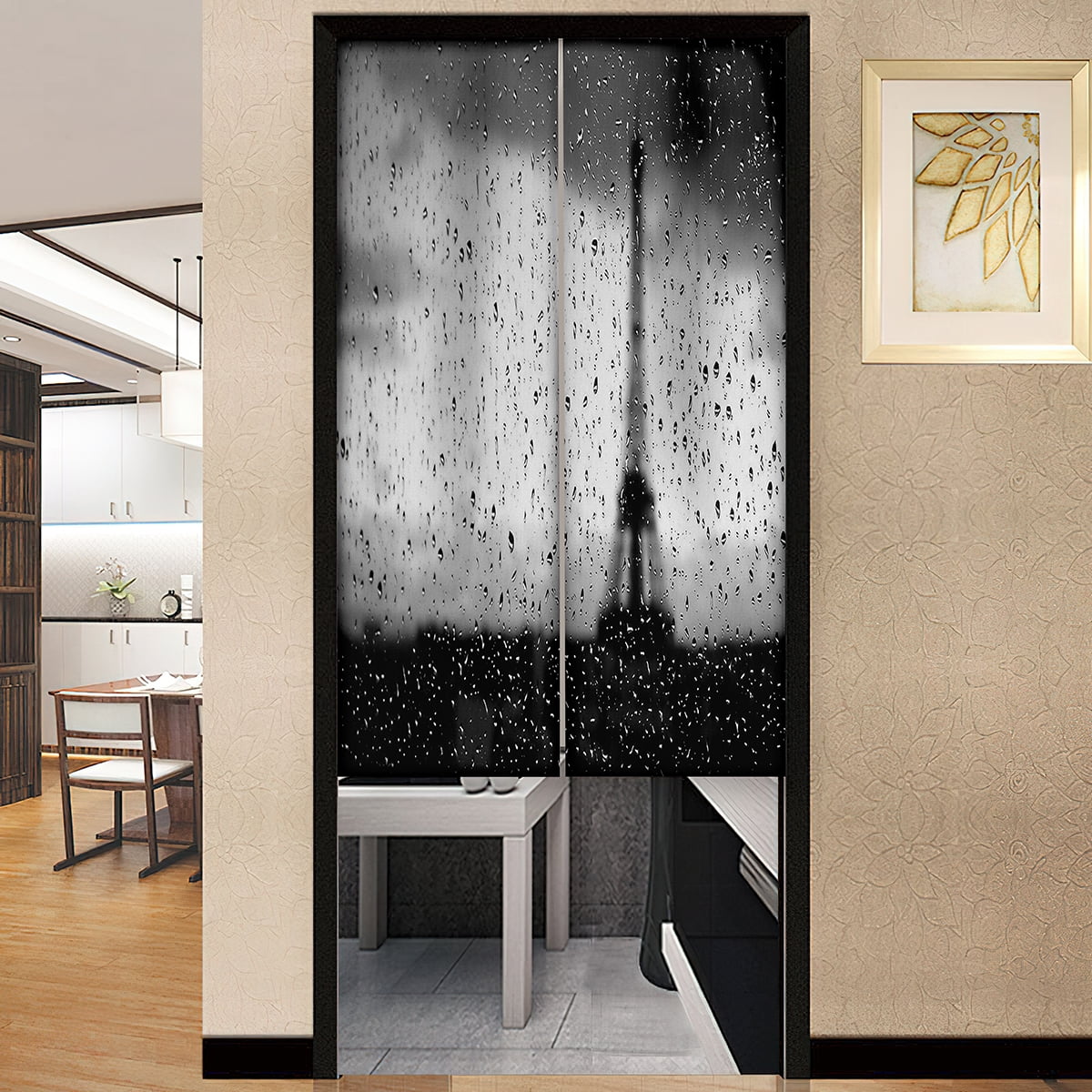 Drops Glass Door Curtain Japanese Style Kitchen Partition Drapes Studio ...