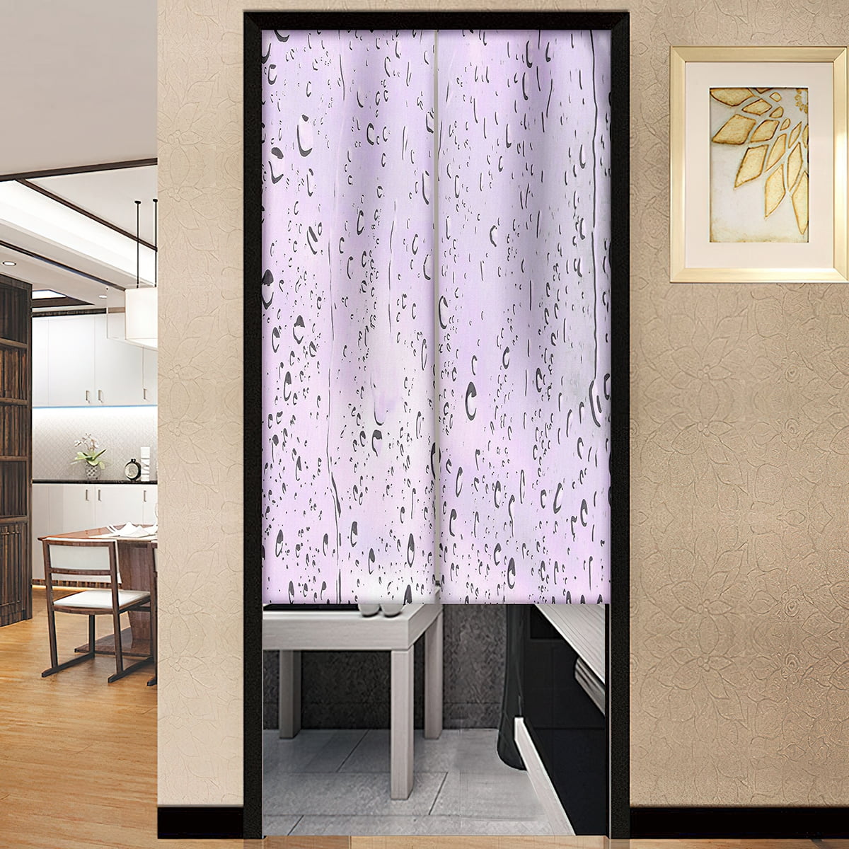 Drops Glass Door Curtain Japanese Style Kitchen Partition Drapes Studio ...