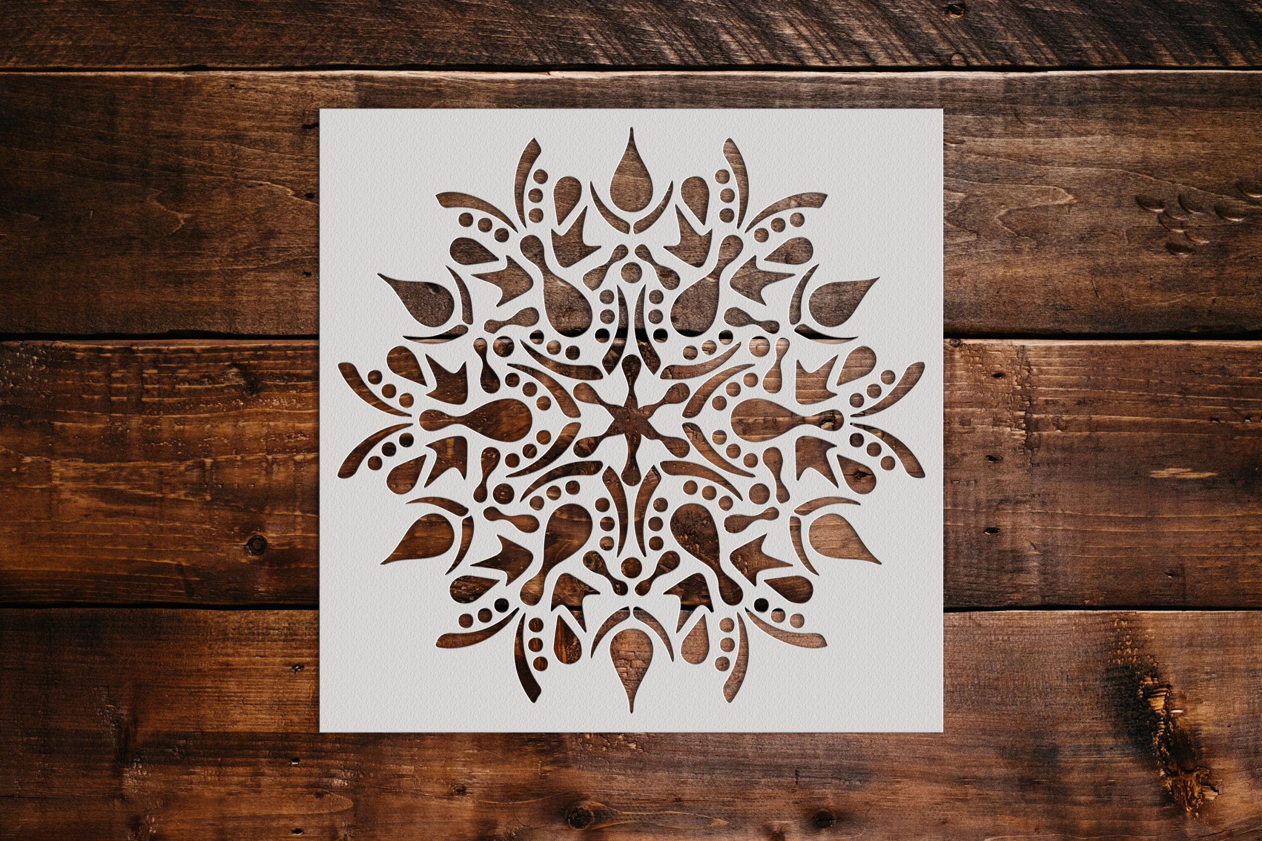 Drops Mandala Stencil - Art and Wall Stencils (48"x48") - Walmart.com