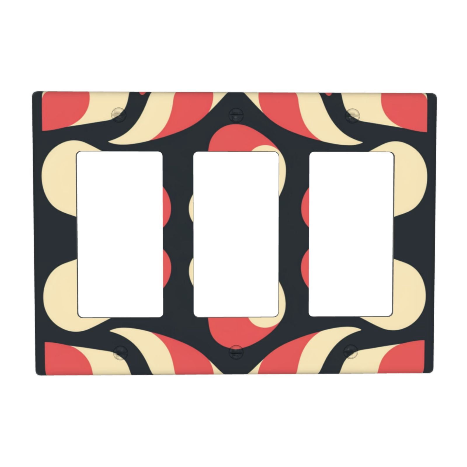 Drops Pattern Switch Cover Decorative Wall Plate 3-Gang Standard Size ...