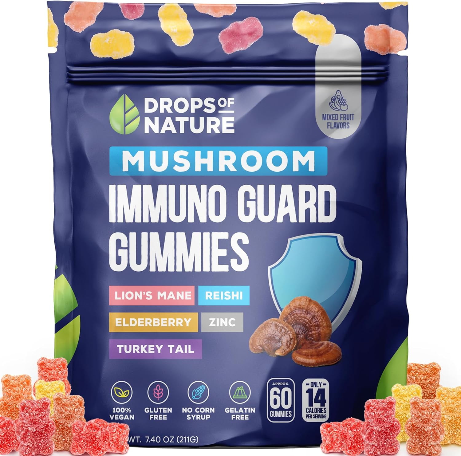 Drops of Nature Serenity Bites Mushroom Gummies with Lavender Extract ...