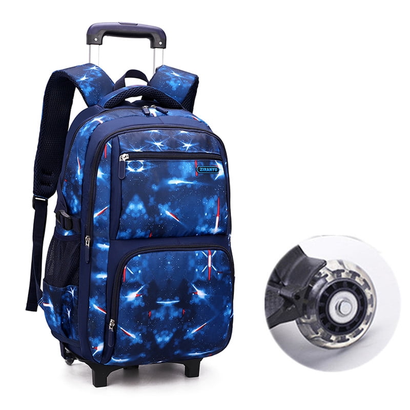 Dropshipping Wheels Travel Rolling Luggage Bag School Trolley Backpack ...