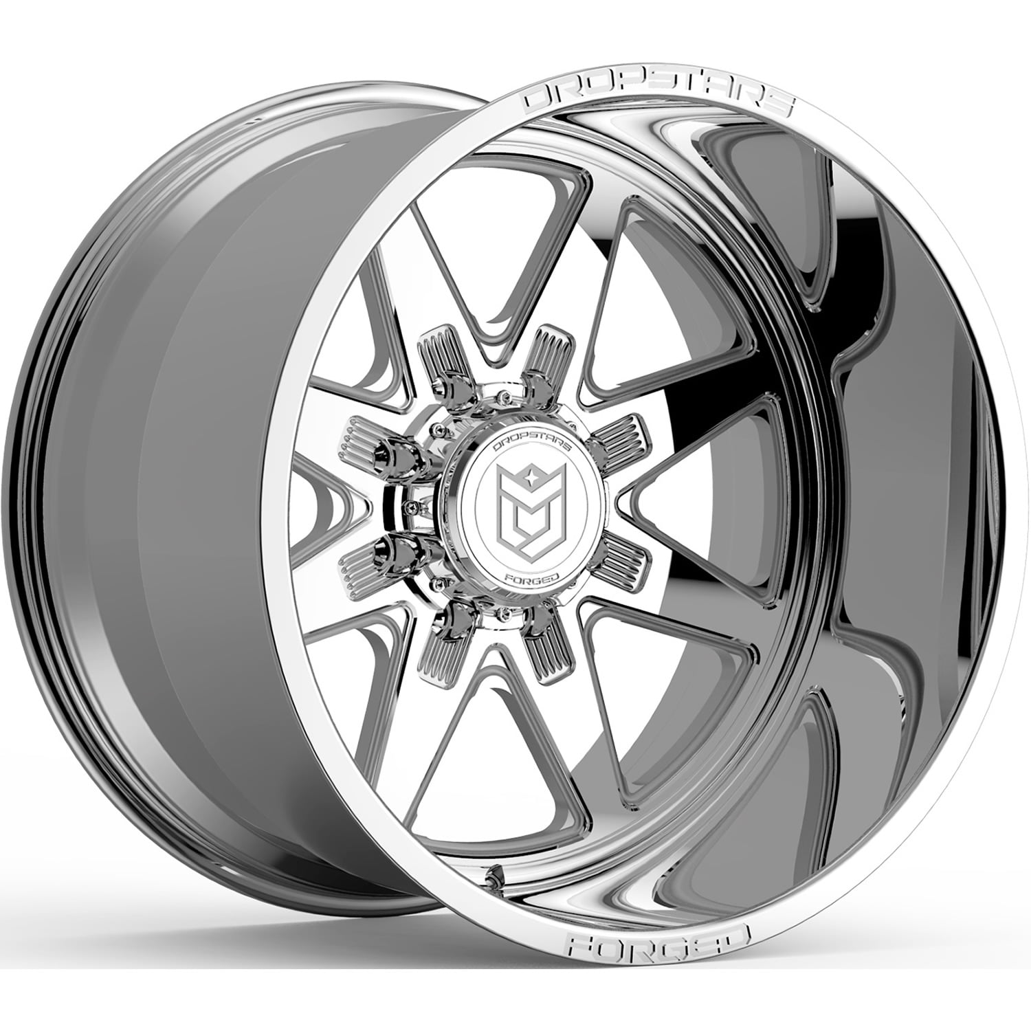 Dropstars F60P1 24x14 6x139.7 -76et Polished wheel - Walmart.com