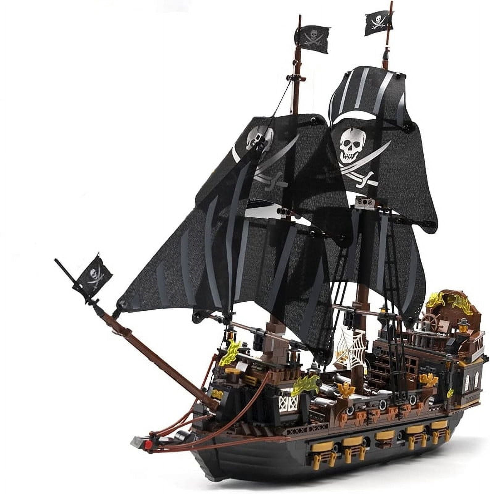 Dropurfon Black Hawk Pirates Ship Model Building Block Set Colletible ...