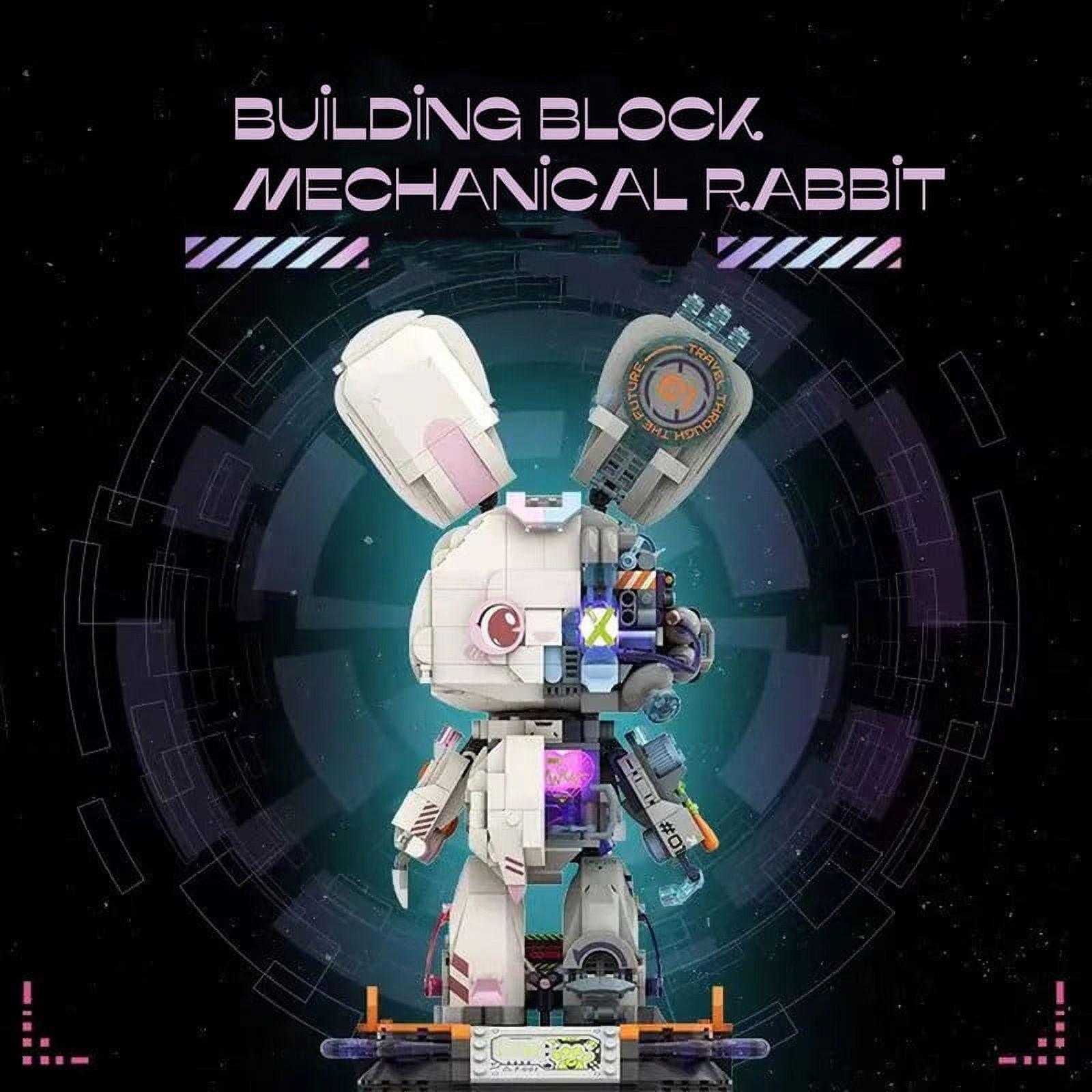 Dropurfon Mech Rabbit Robot Building Block Kit Mechanical Display Toy ...