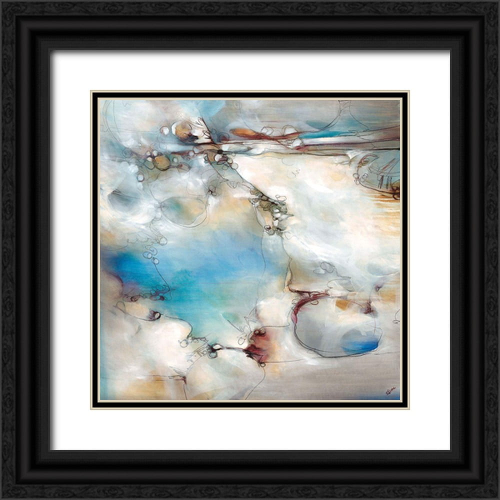 Drotar, Rikki 15x15 Black Ornate Wood Framed with Double Matting Museum ...