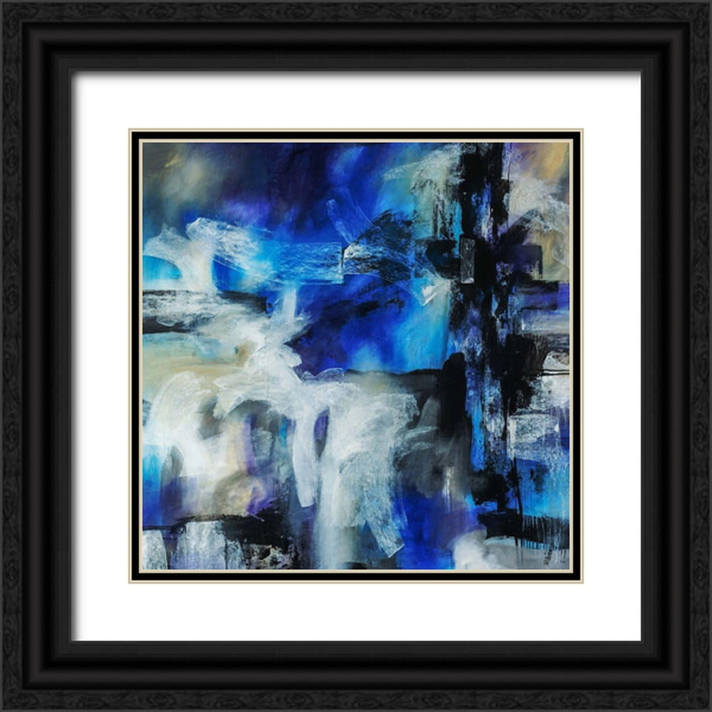 Drotar, Rikki 26x26 Black Ornate Wood Framed with Double Matting Museum Art Print Titled - Azure ...