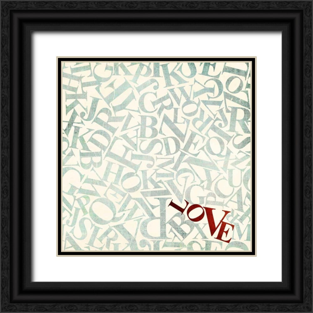 Drotz, Dallas 12x12 Black Ornate Wood Framed with Double Matting Museum ...