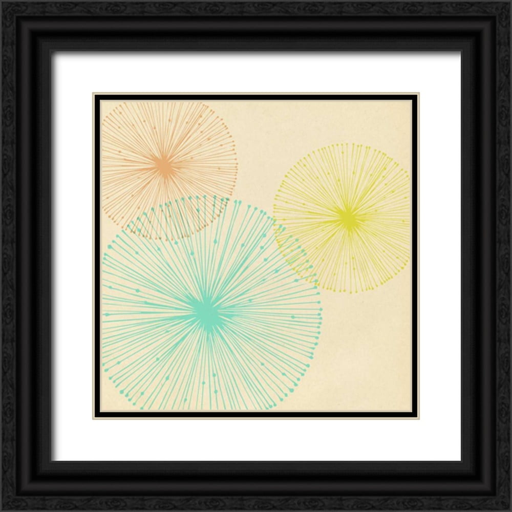 Drotz, Dallas 15x15 Black Ornate Wood Framed with Double Matting Museum ...