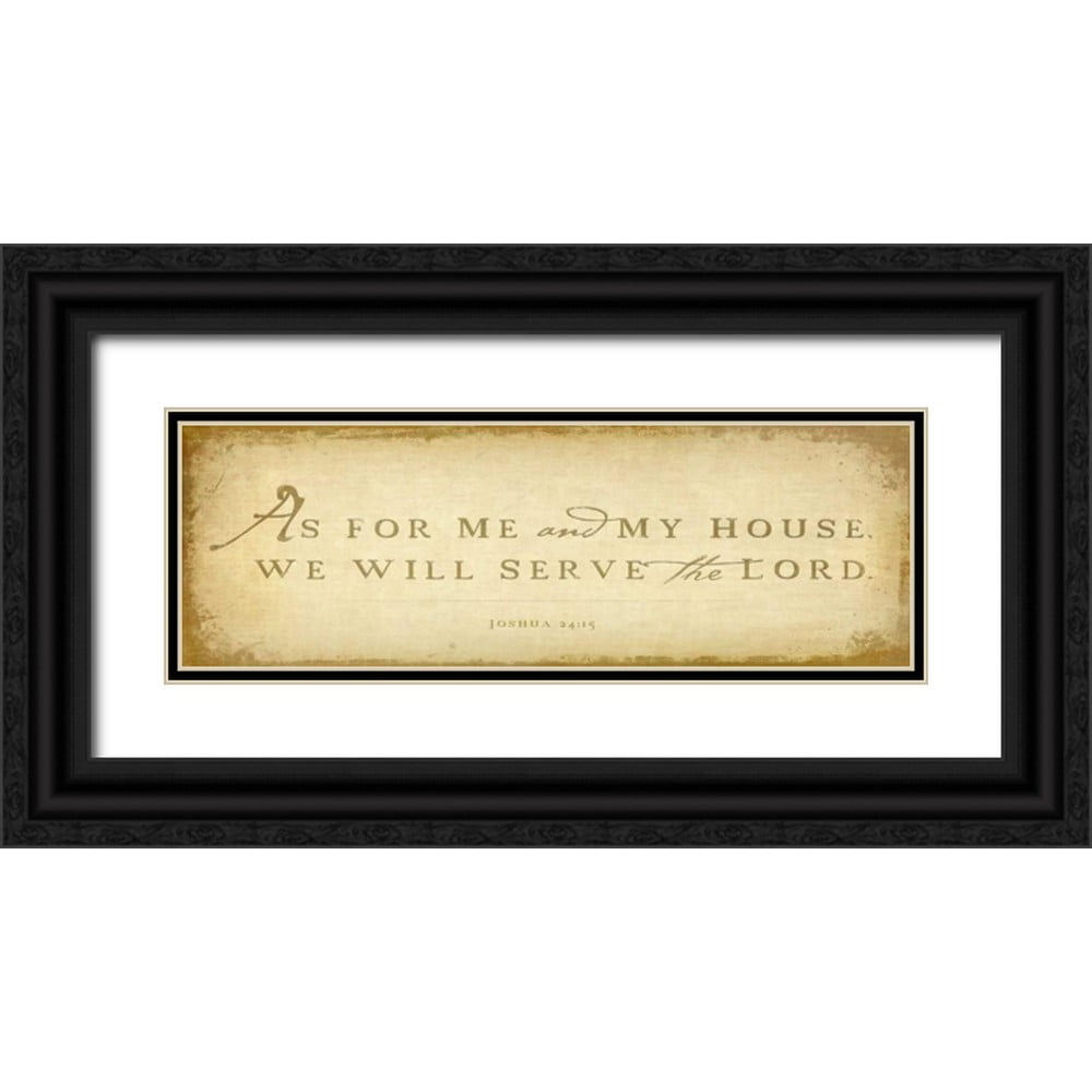 Drotz, Dallas 24x11 Black Ornate Wood Framed with Double Matting Museum ...