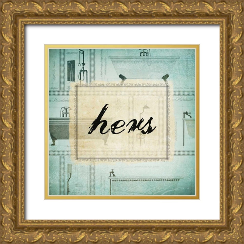 Drotz, Dallas 26x26 Gold Ornate Wood Framed with Double Matting Museum ...