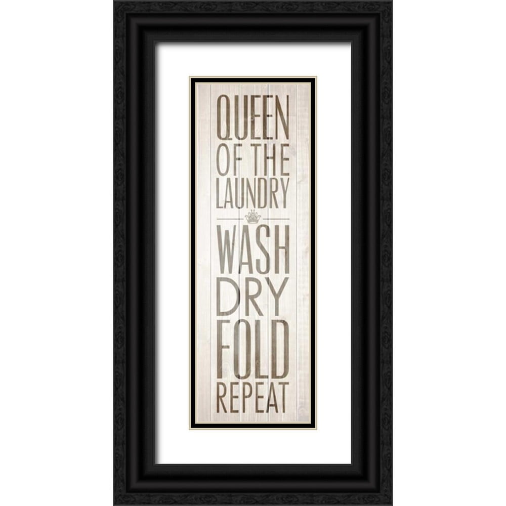 Drotz, Dallas 7x14 Black Ornate Wood Framed with Double Matting Museum ...