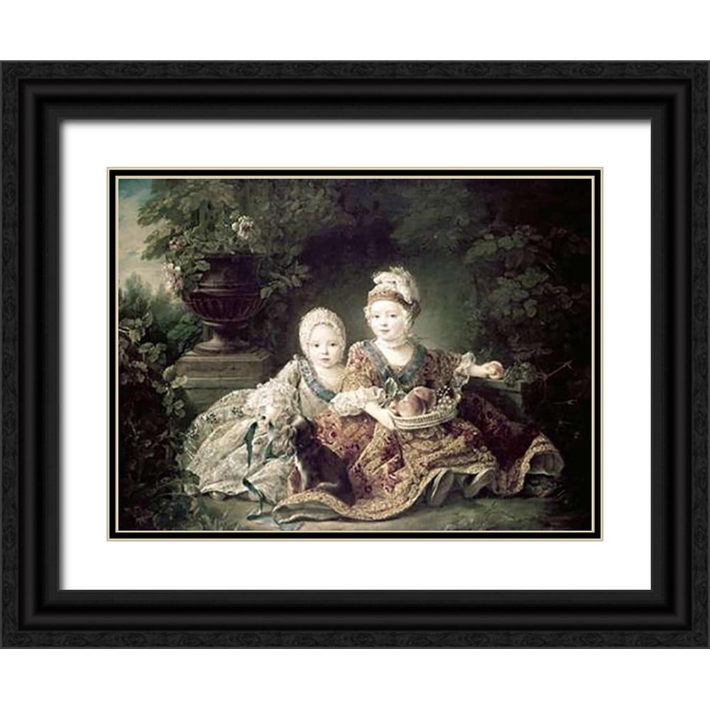 Drouais, Francois Huber 24x19 Black Ornate Wood Framed with Double ...